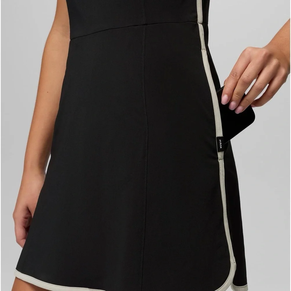 Prana | Dresses | Prana Black Mini Dress With White Trim | Poshmark